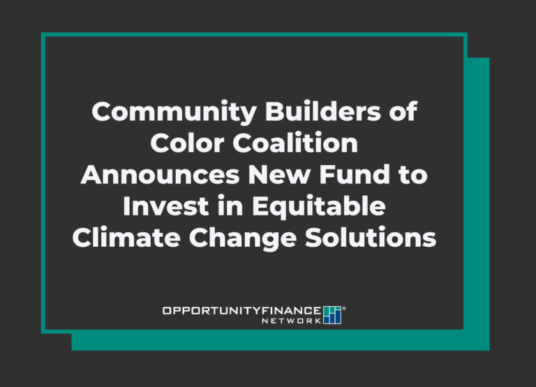 Community Builders of Color Coalition Announces New Fund to Invest in ...