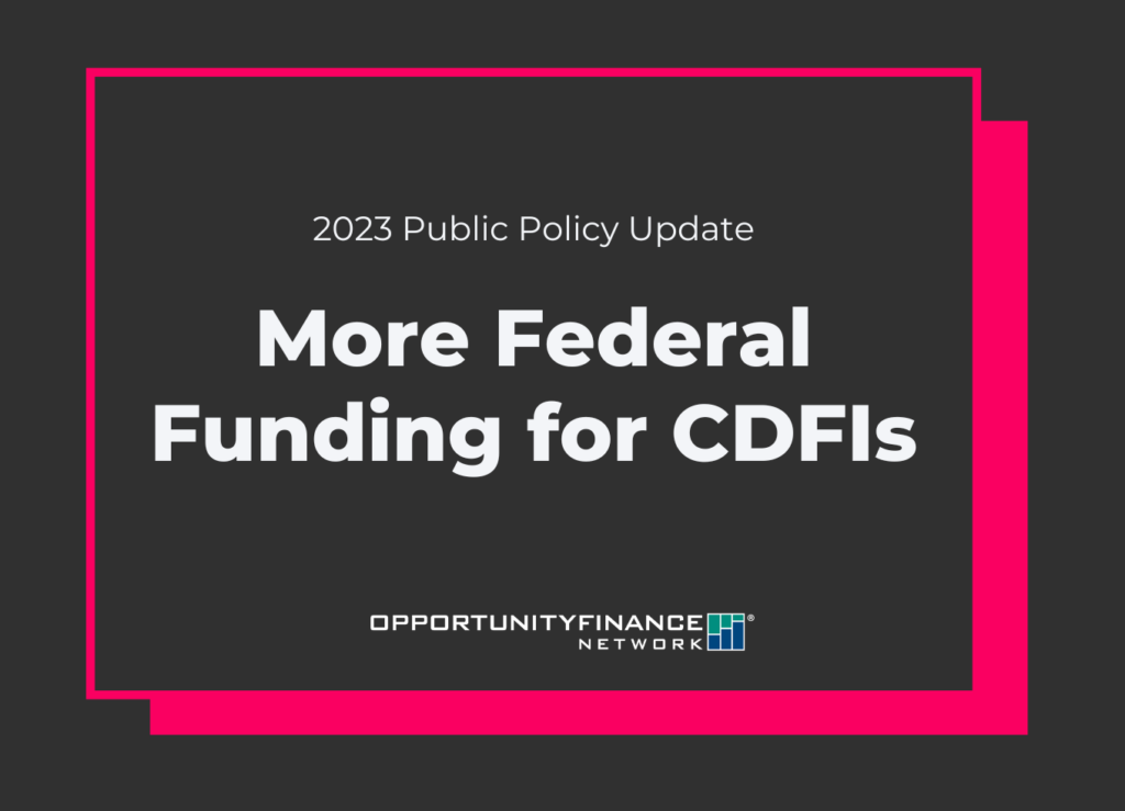 More Federal Funding for CDFIs - OFN